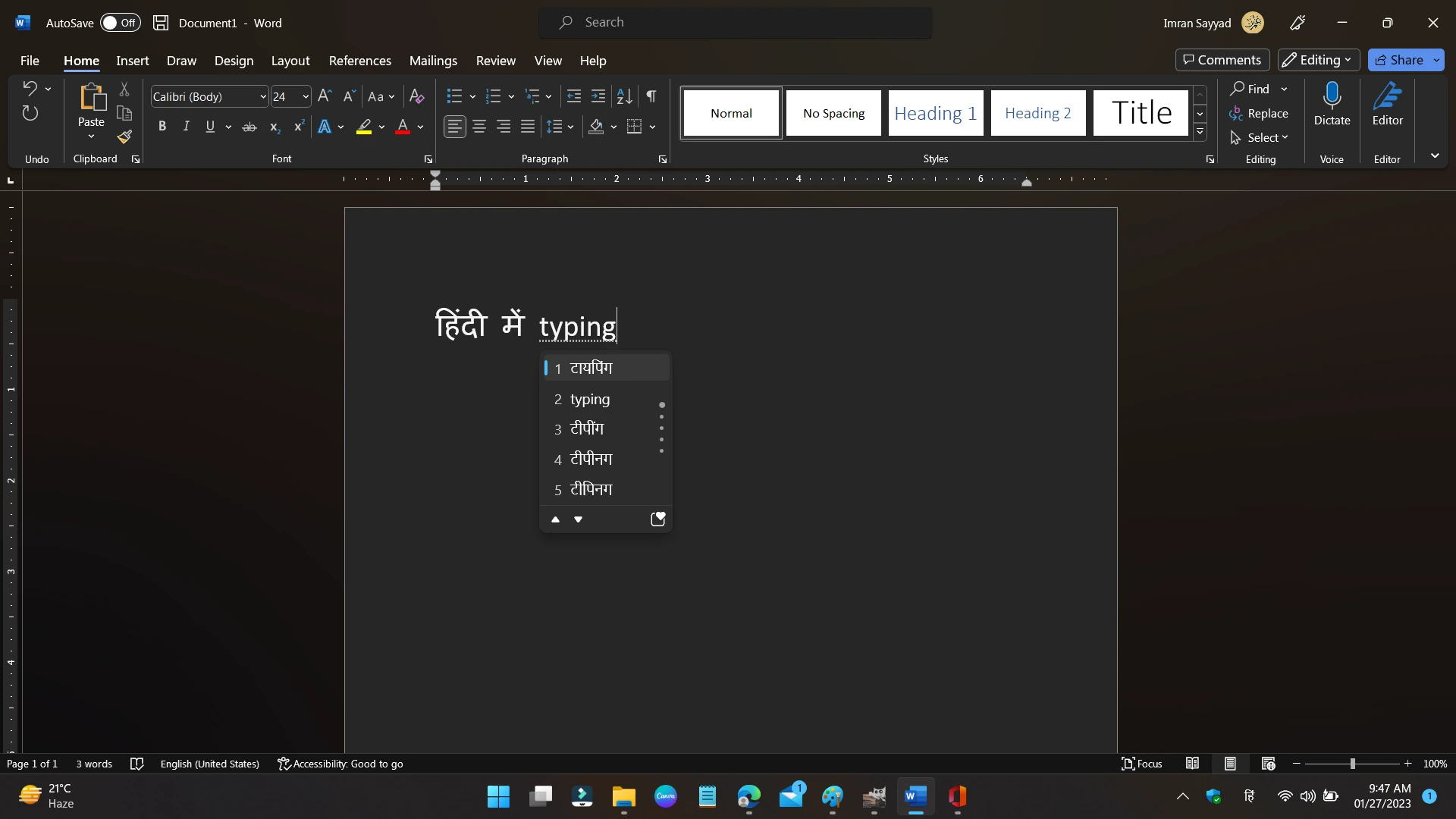 How To Write In Hindi In MS Word Techies Diary